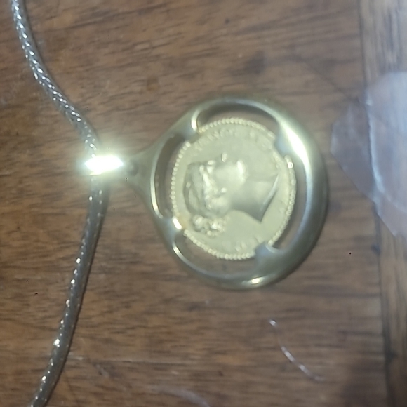 Monet | Jewelry | Vintage Monet Gold Tone Faux Coin Pendant With 22 ...